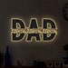 Custom Dad Metal Sign Personalized Name LED Lights Wall Art Decor ...