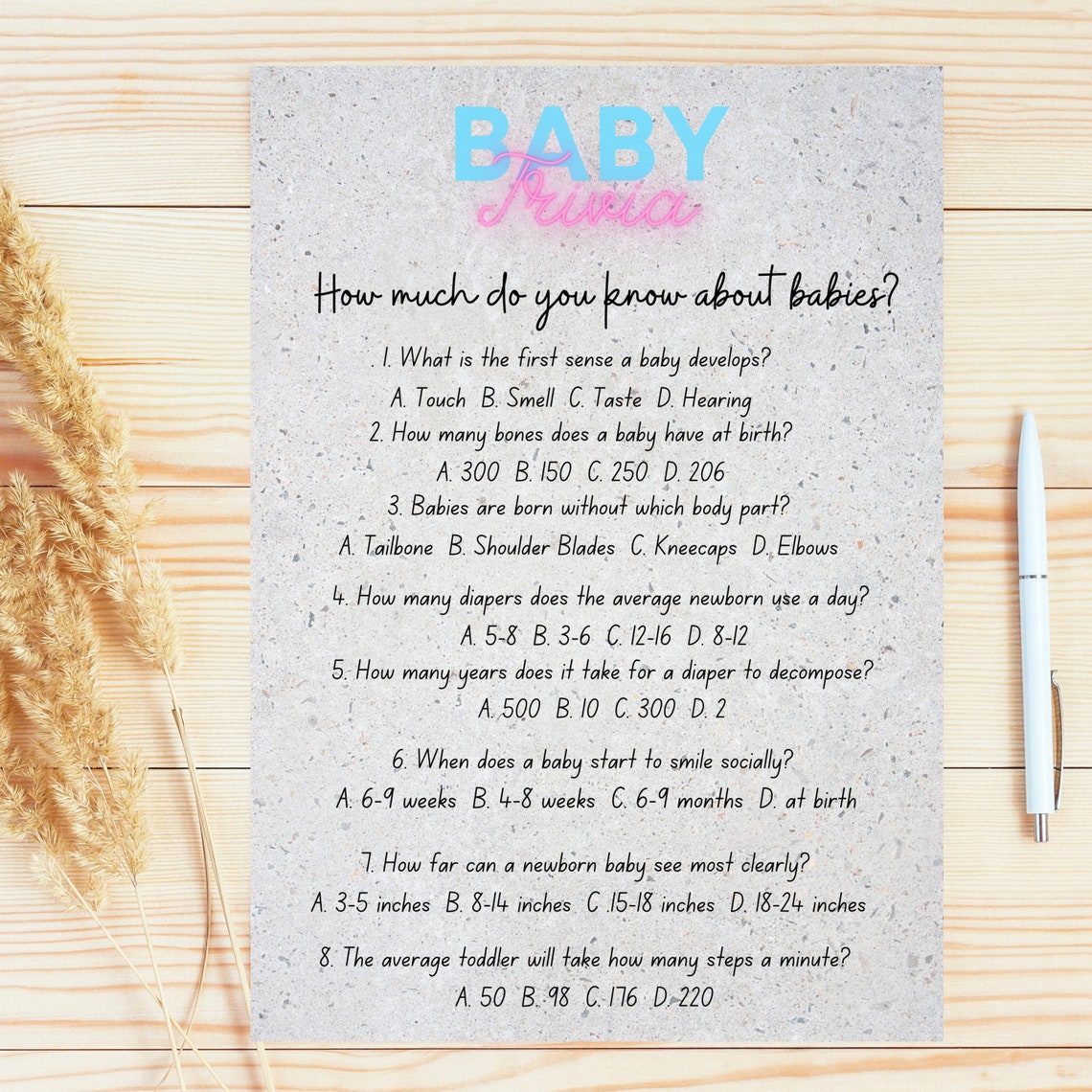 Gender Neutral Baby Shower Games Baby Template Instant Download Sloth ...
