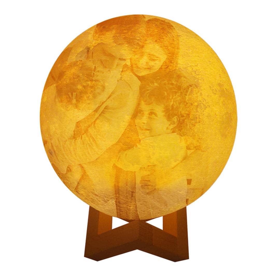 3D Printed Lunar Lamp Custom Touch and Remote Control 16 - Etsy