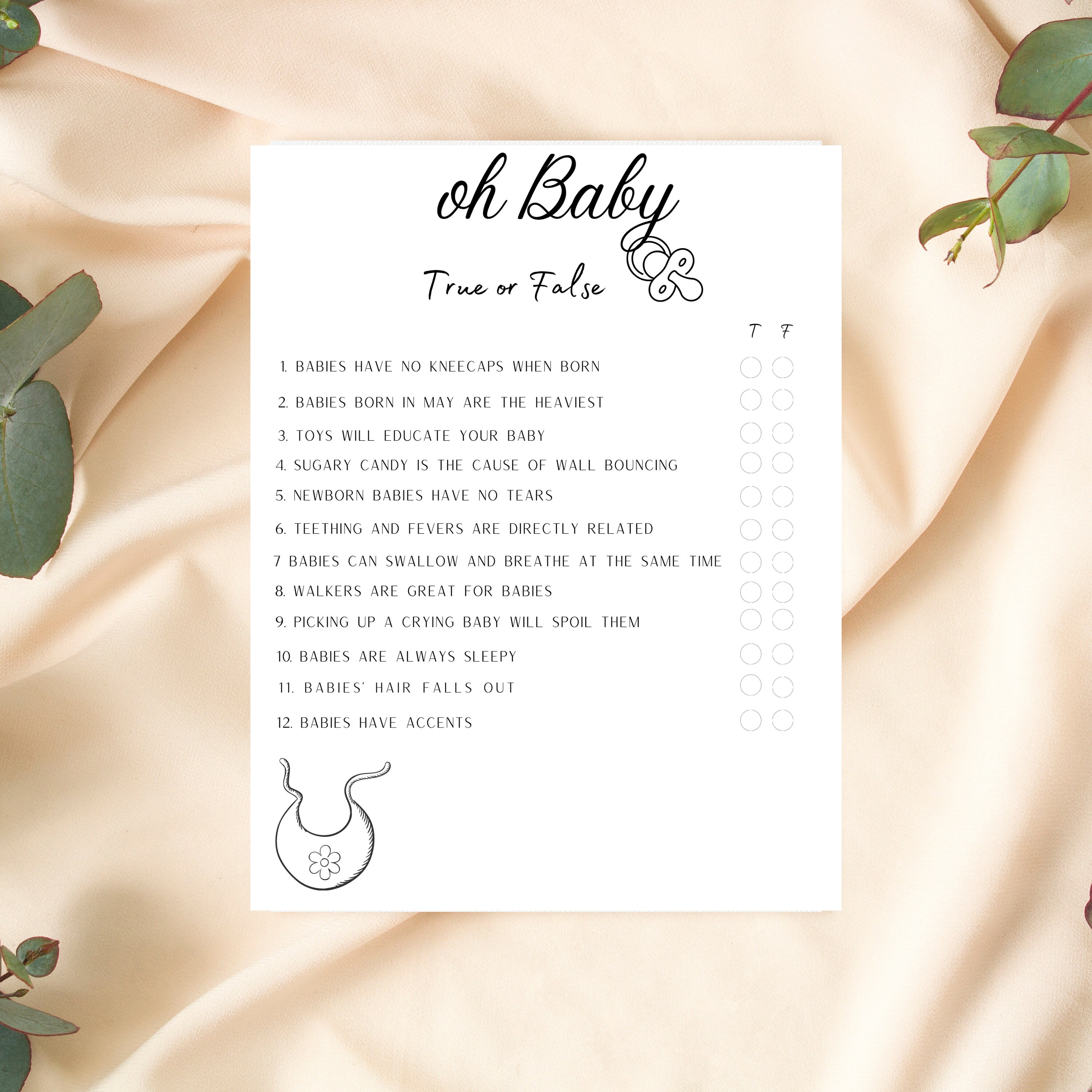 Instant Download, Printable Baby Shower Games, Editable Game ...