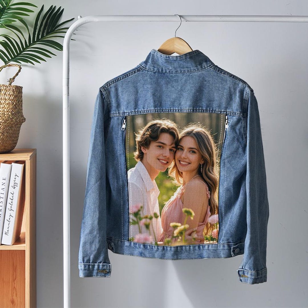 Custom Denim Jacket With Personalized Photo Jean Jacket Gift for Women ...