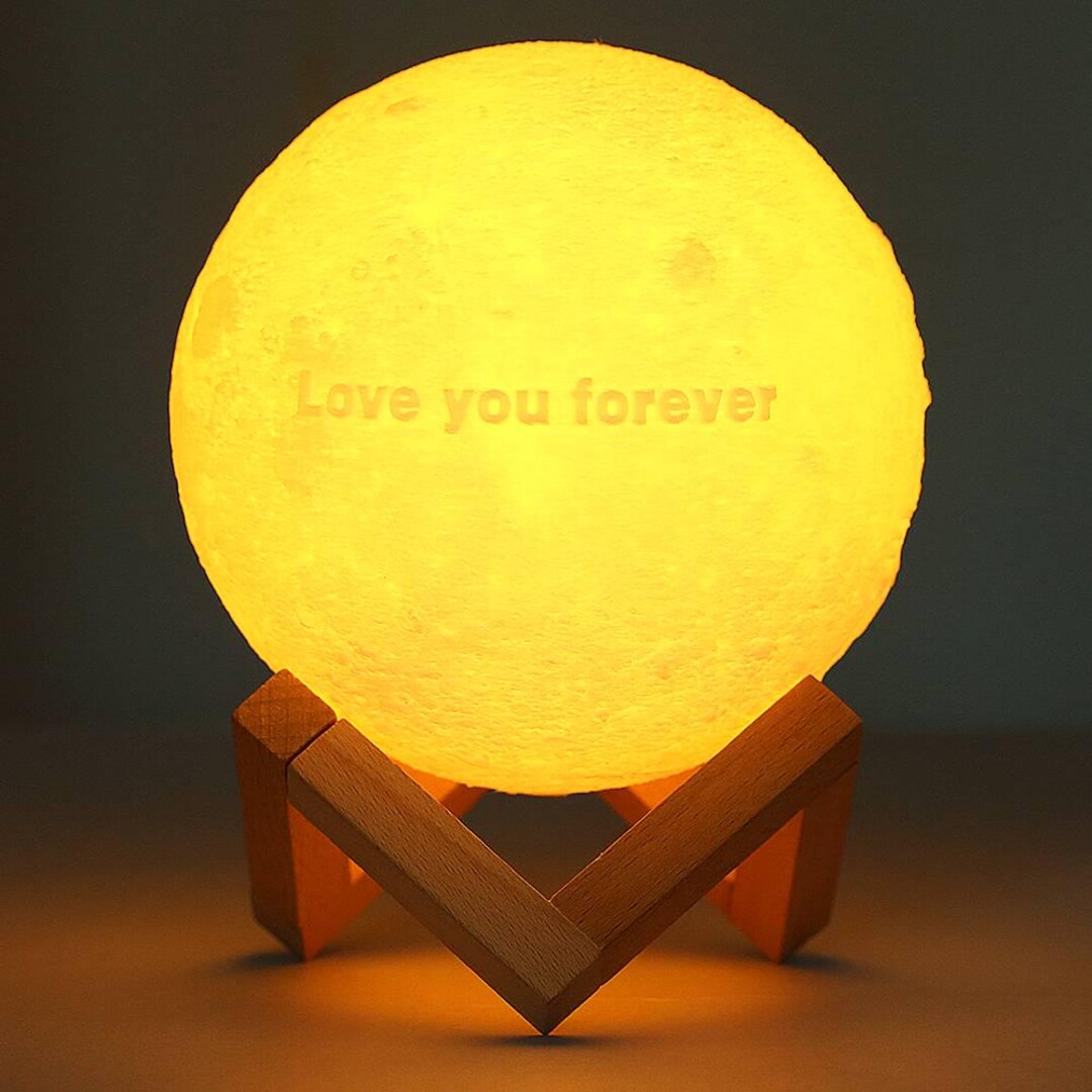 Custom Text Moon Lamp Luna Night Light – Personalized Birthday ...
