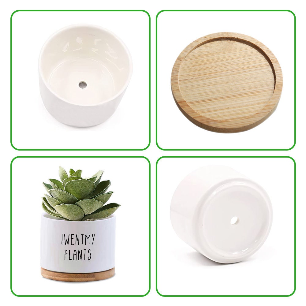 Custom Flower Planter Pot Personalized Text Ceramic Succulent Plant Pot ...