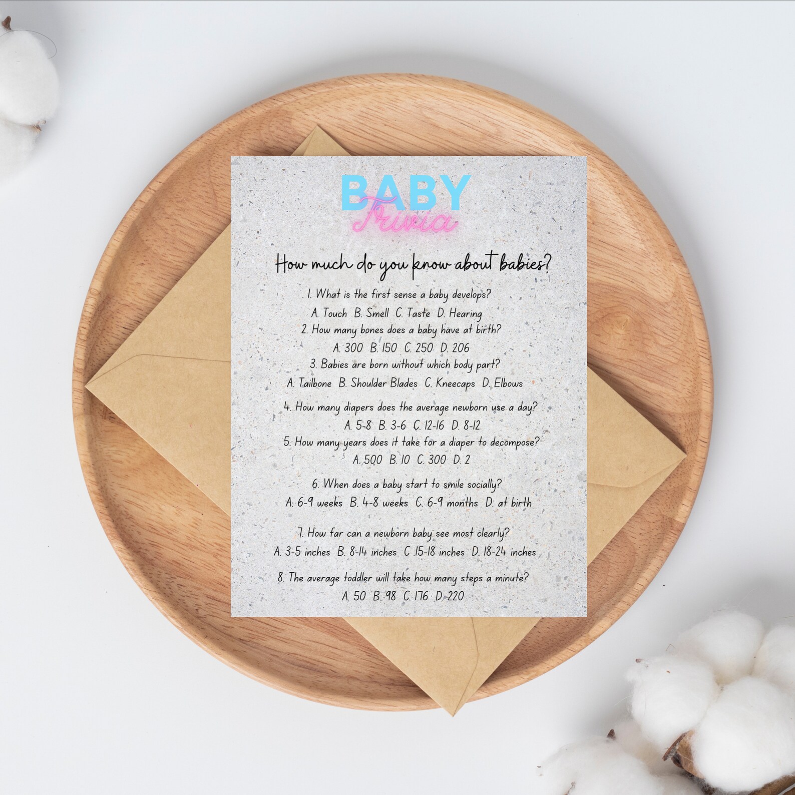 Gender Neutral | Baby Shower Games | Baby Template | Instant Download ...