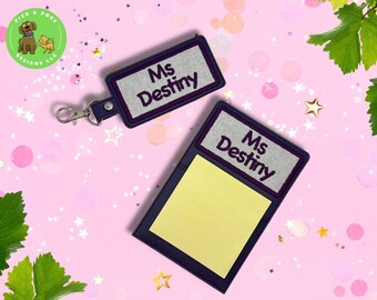 Personalized Sticky Notes With Modern Balloon Design and Custom Name ...