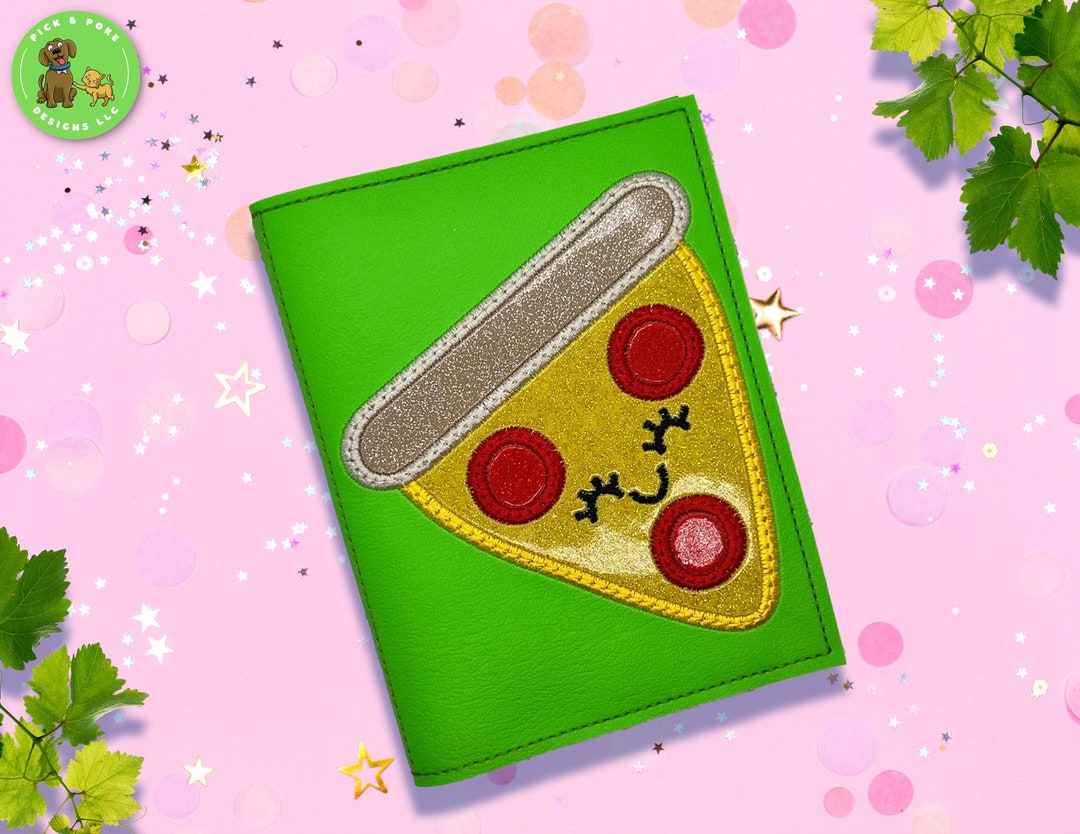 Cute Pizza Notebook Cover / Glitter and Vinyl Design / A6 Size ...