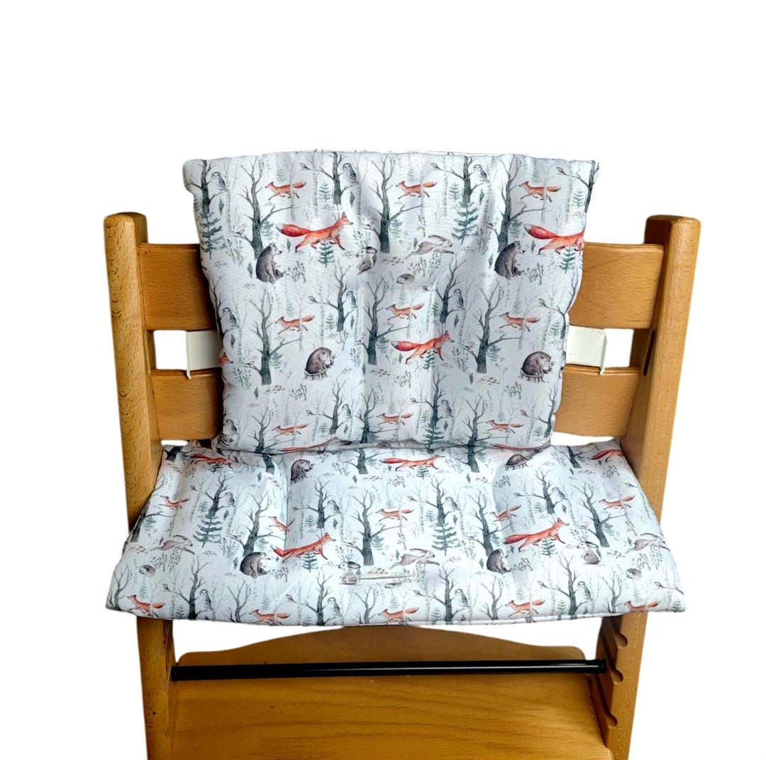 Universal High Chair Cushion: Wipeable Cover, Foxex Print, Waterproof ...