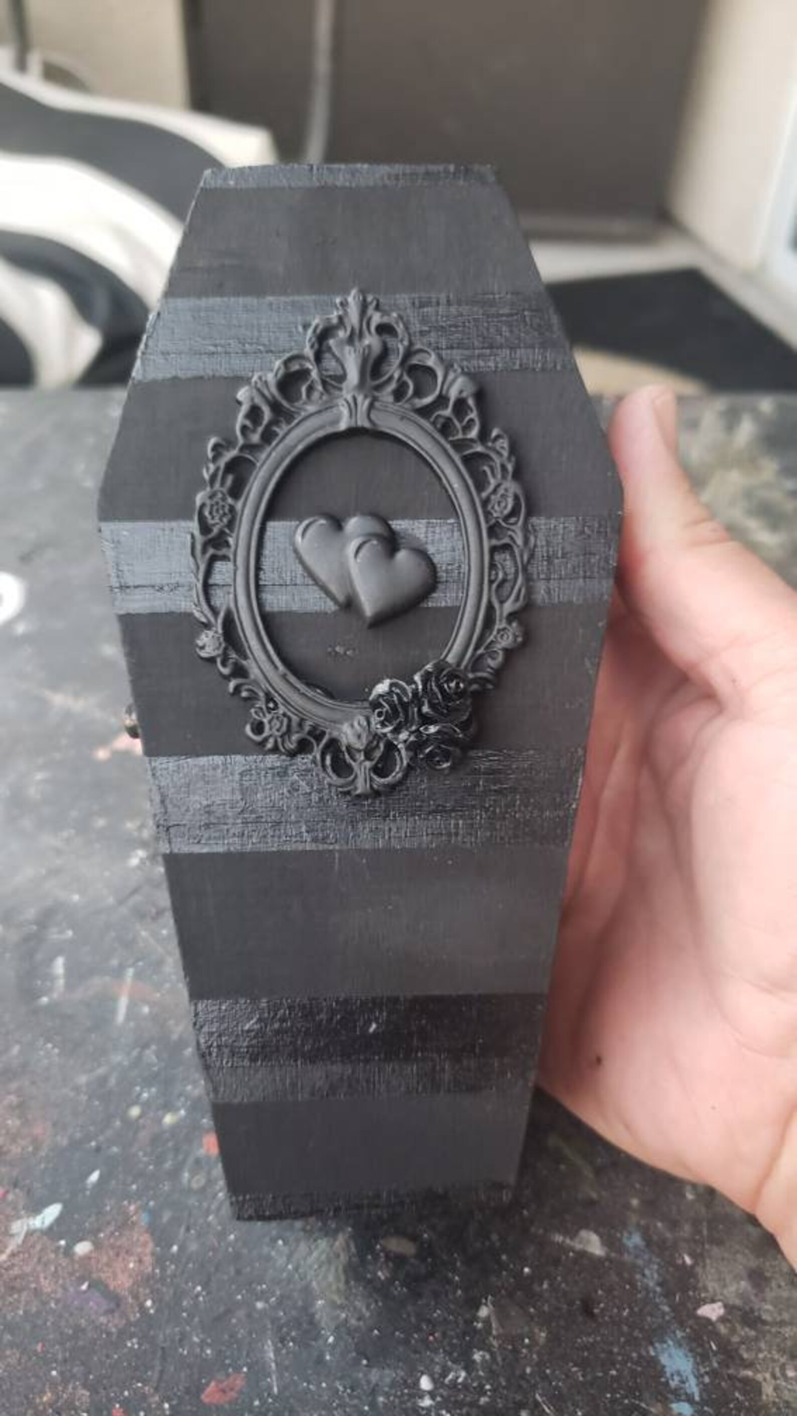 Gothic Dark and Dramatic Coffin Trinket Box Valloween Decor Black on ...