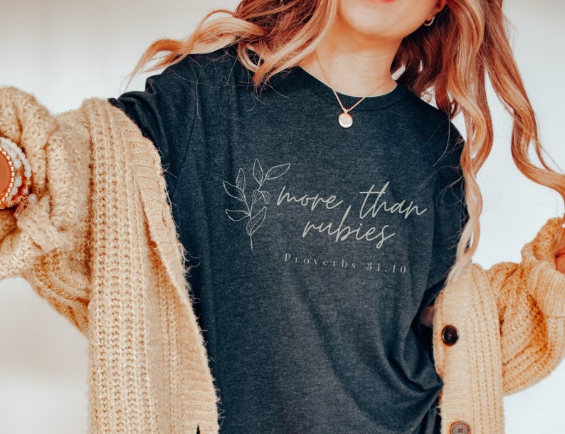 More Than Rubies Shirt | Woman's Christian Shirt | Religious Shirt ...