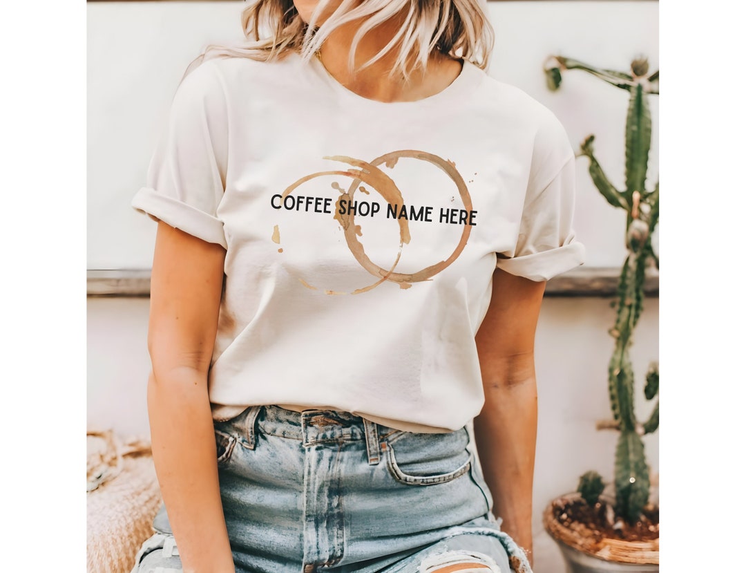 Custom Coffee Shop Shirt | Pop up Stand Small Business Barista Tshirt ...
