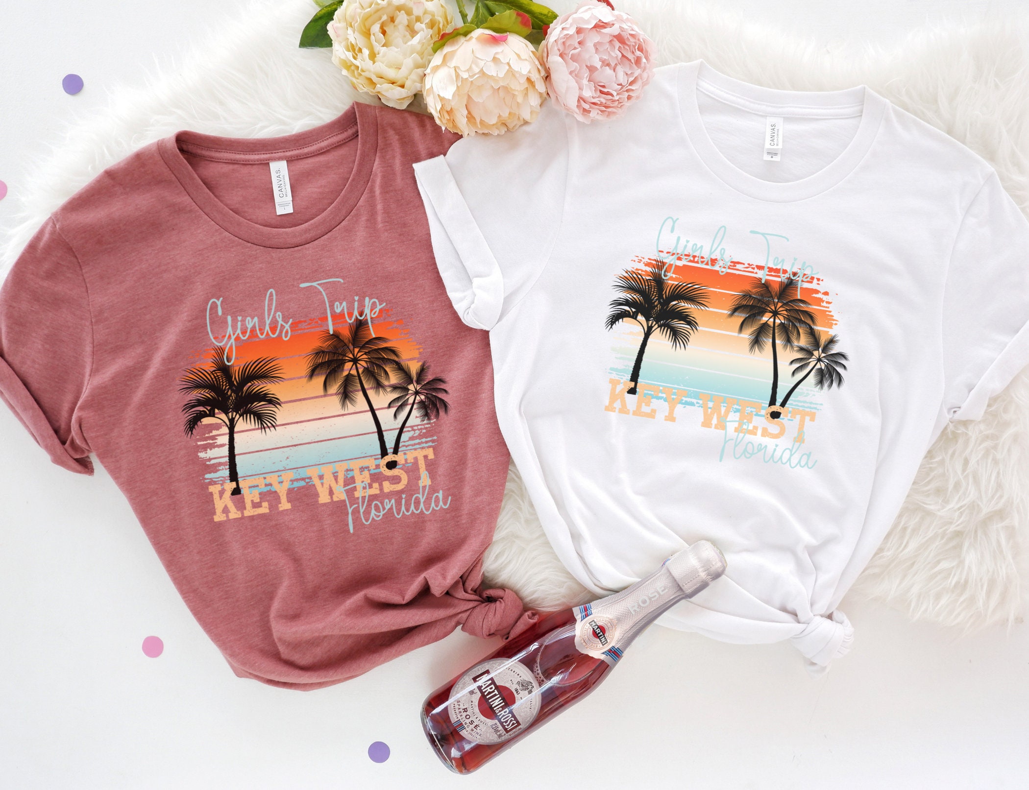 Key West Girls Trip Shirts | Girls Vacation Group Tees | Best Friend ...