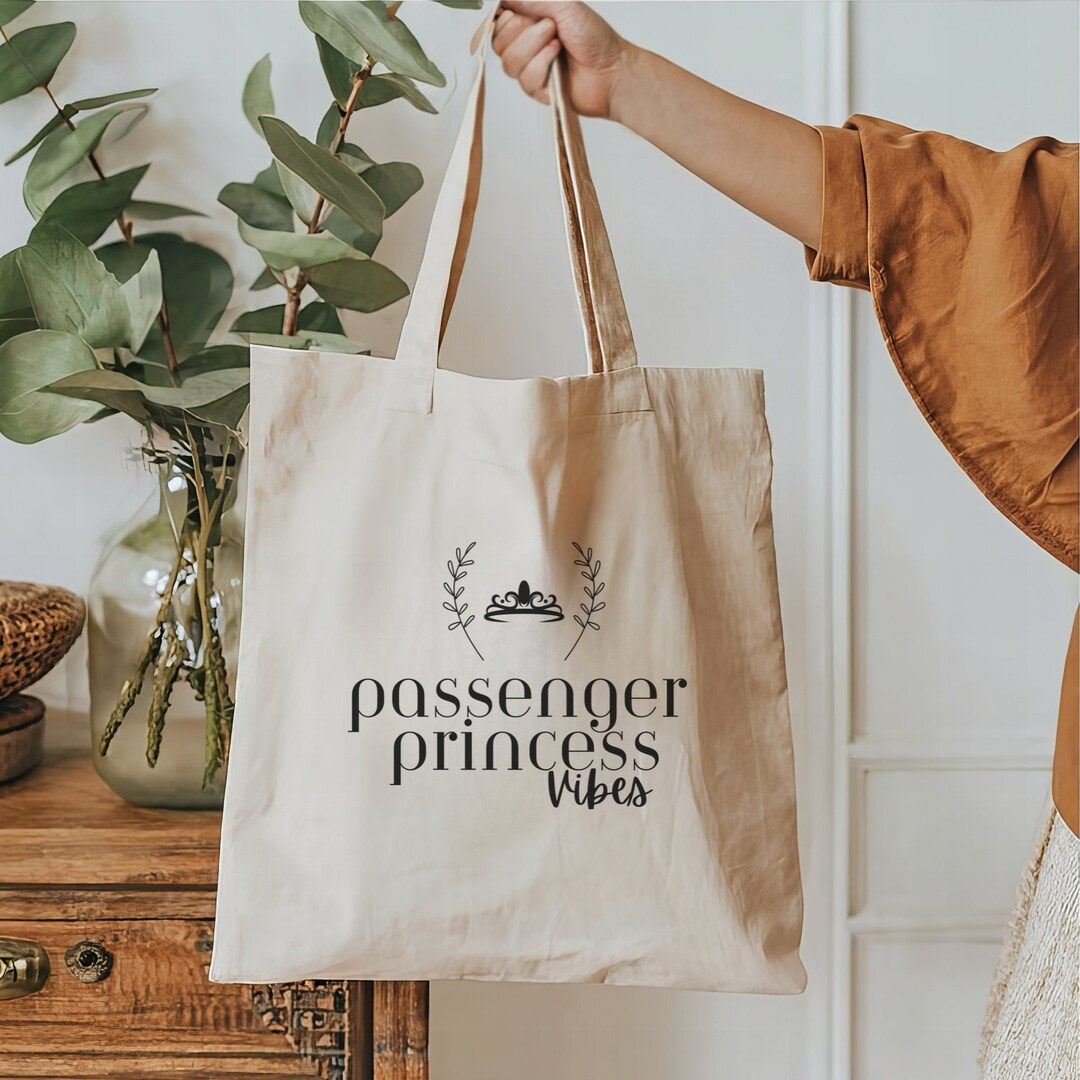 Passenger Princess Canvas Tote Bag | Cute Gift for Girlfriend | Canvas ...