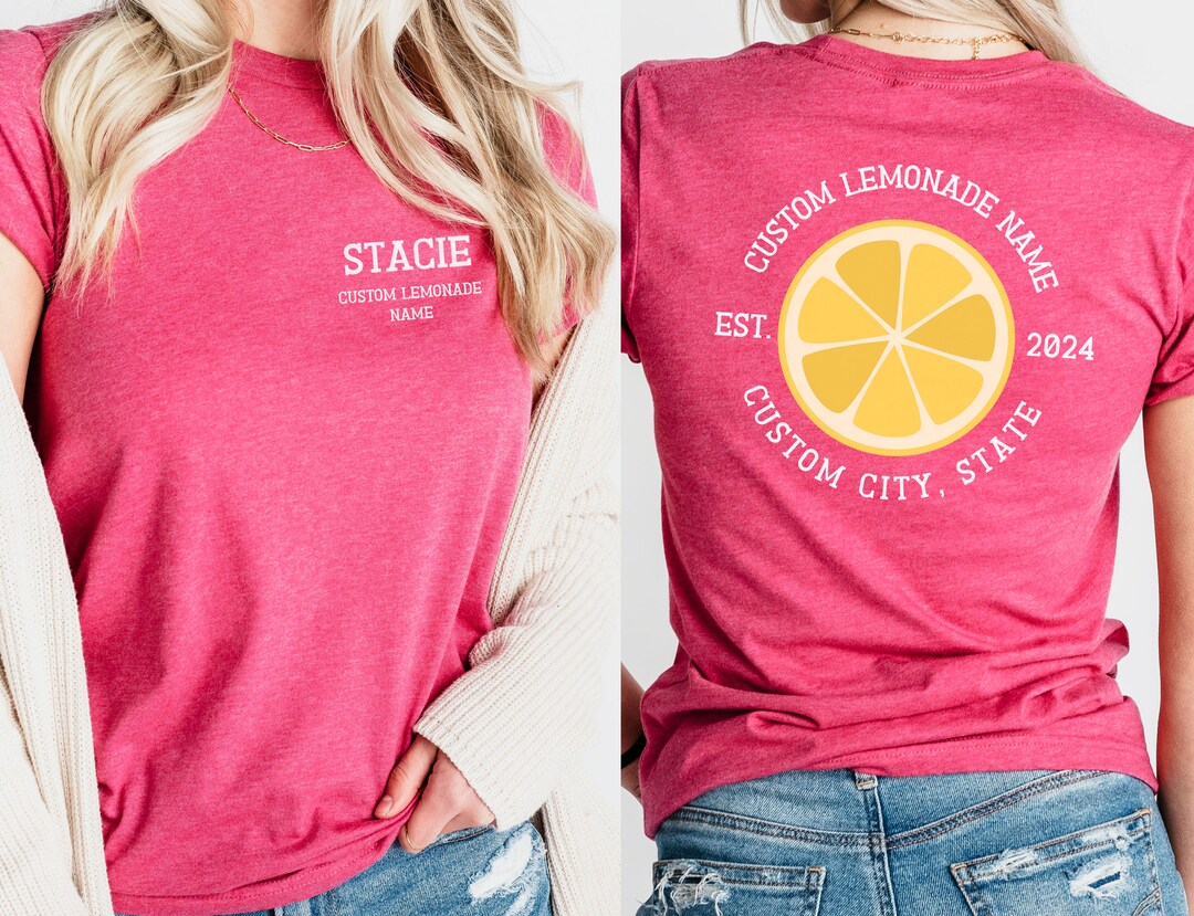Custom Lemonade Business Shirt | Fun Lemonade Shop Crew Name Tees ...