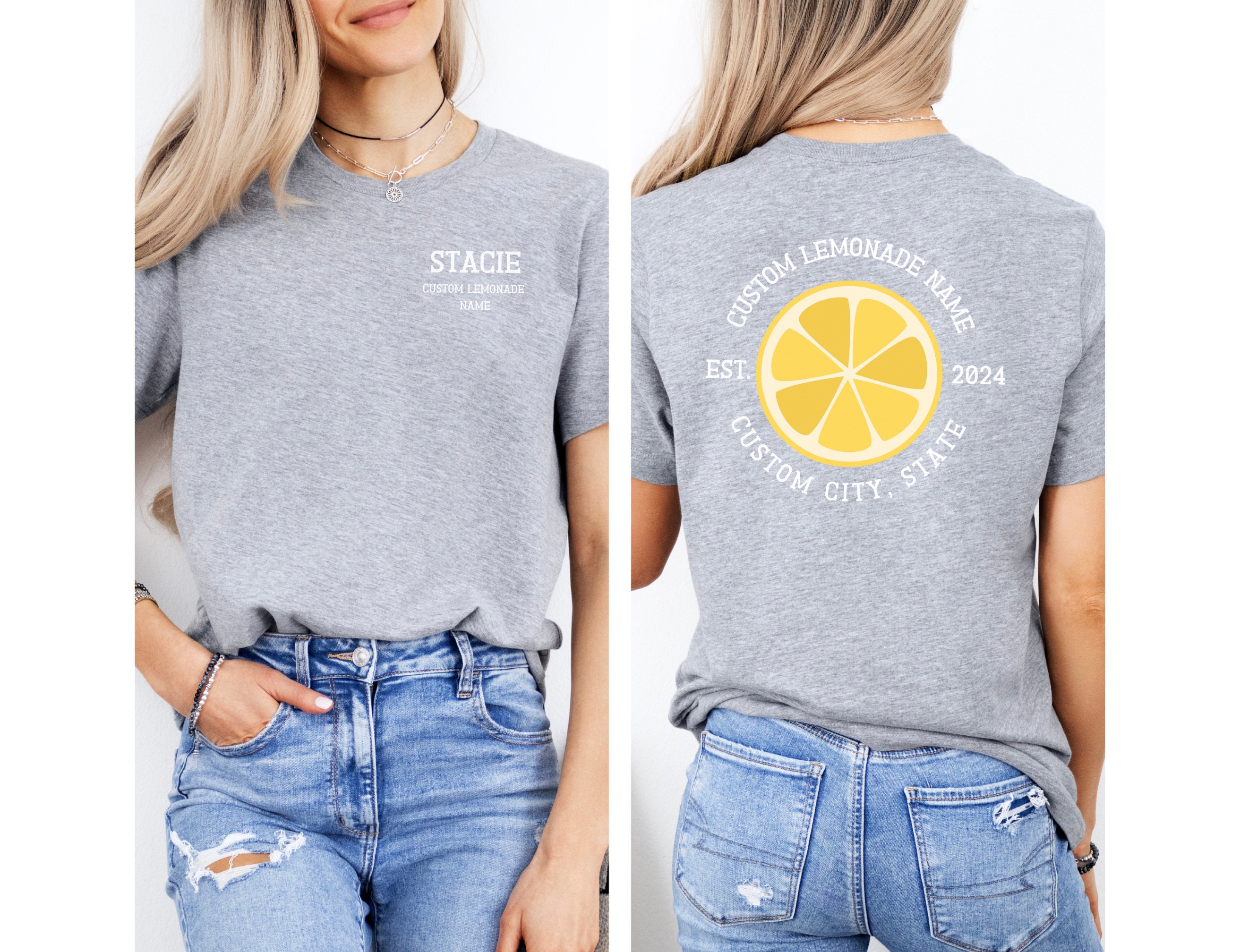 Custom Lemonade Business Shirt Fun Lemonade Shop Crew Name Tees ...