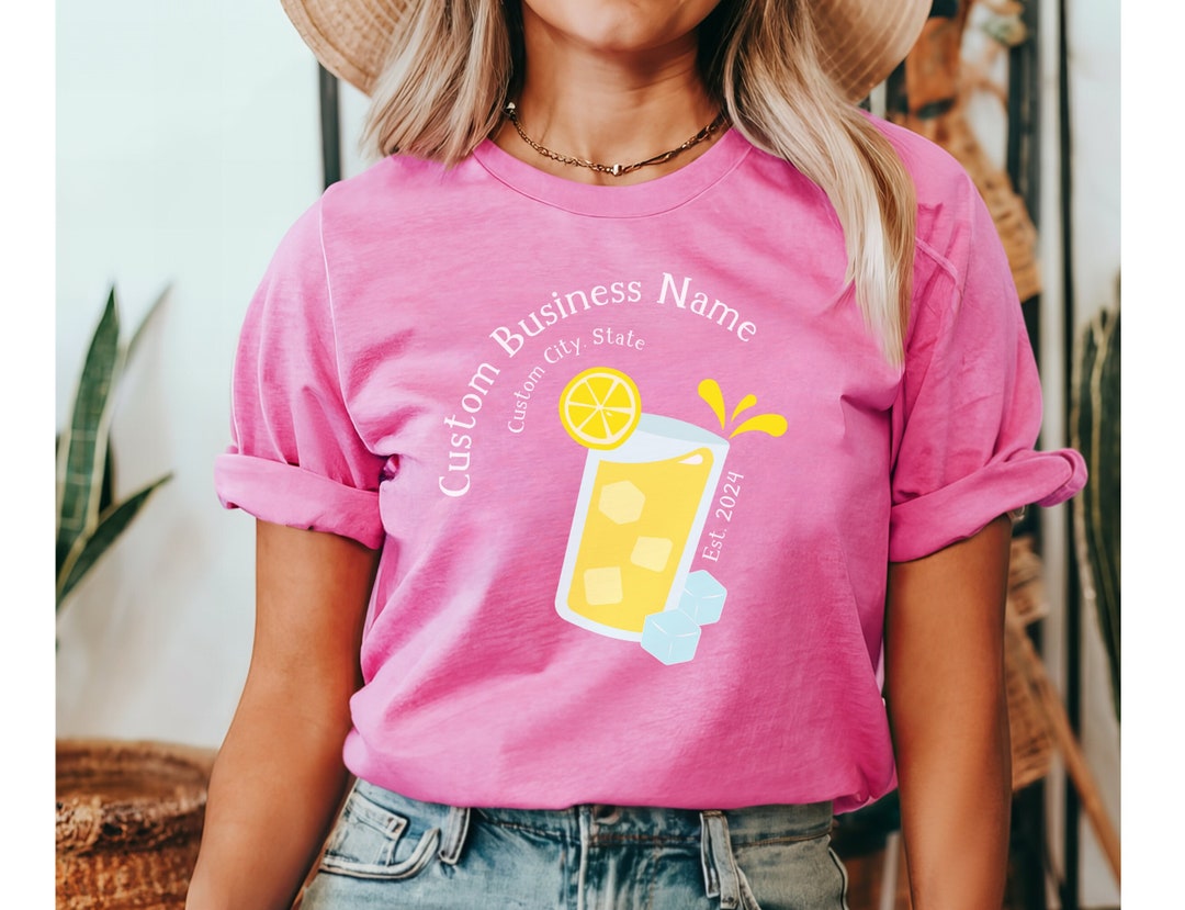 Custom Lemonade Stand Shirt | Personalized Lemonade Shop Crew Tees ...