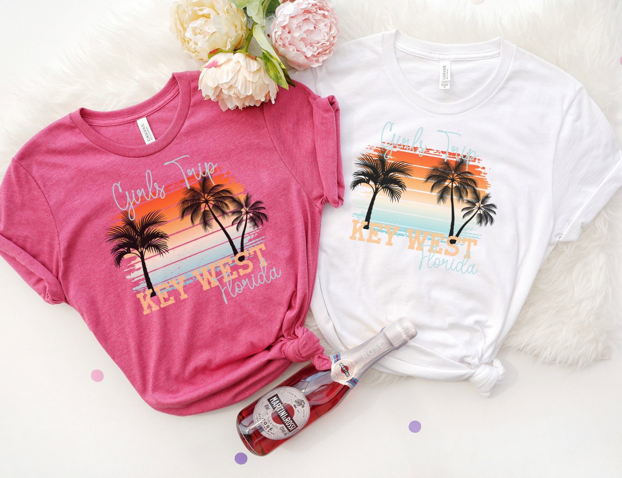 Key West Girls Trip Shirts | Girls Vacation Group Tees | Best Friend ...