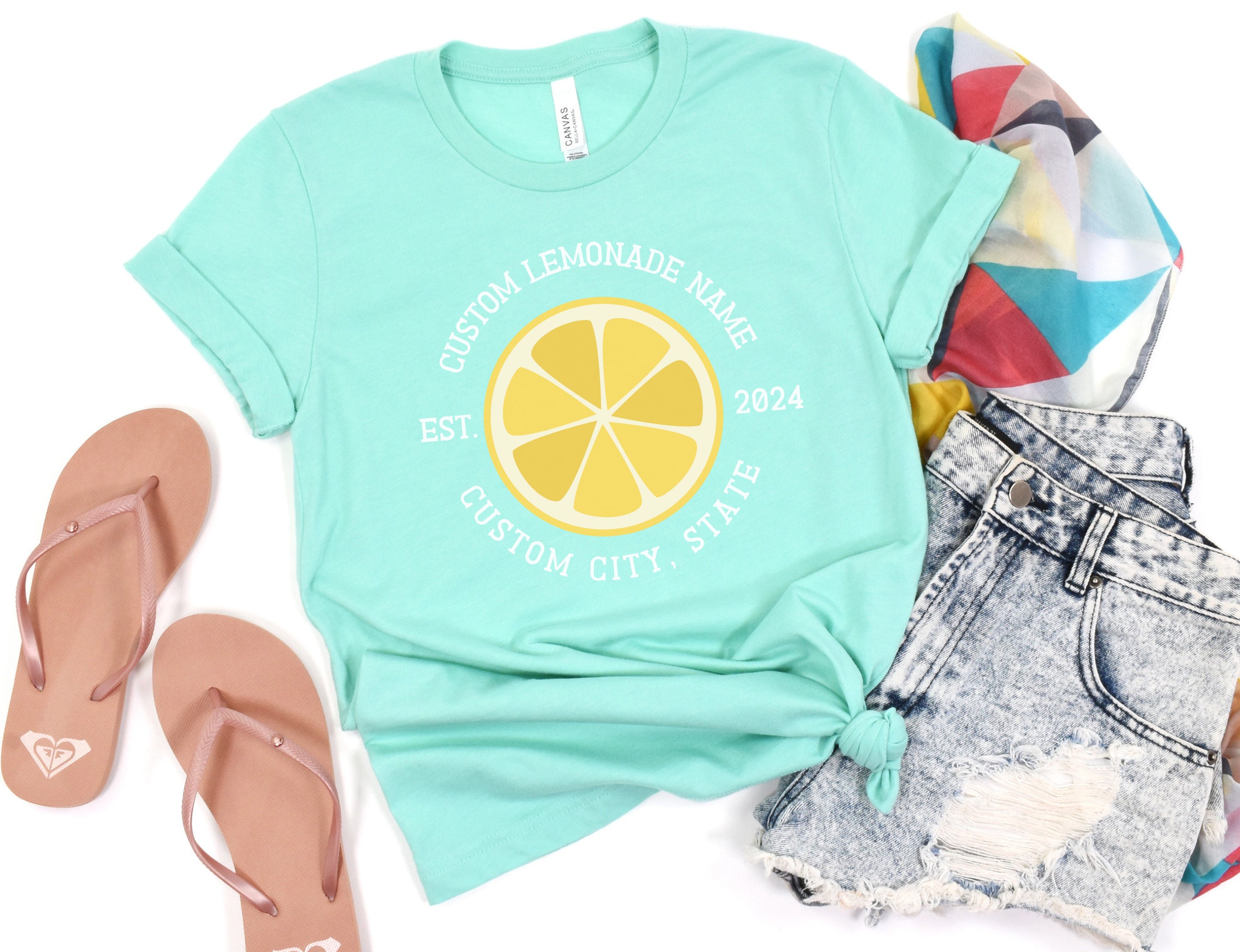 Custom Lemonade Business Shirt Fun Lemonade Shop Crew Tees Lemonade ...