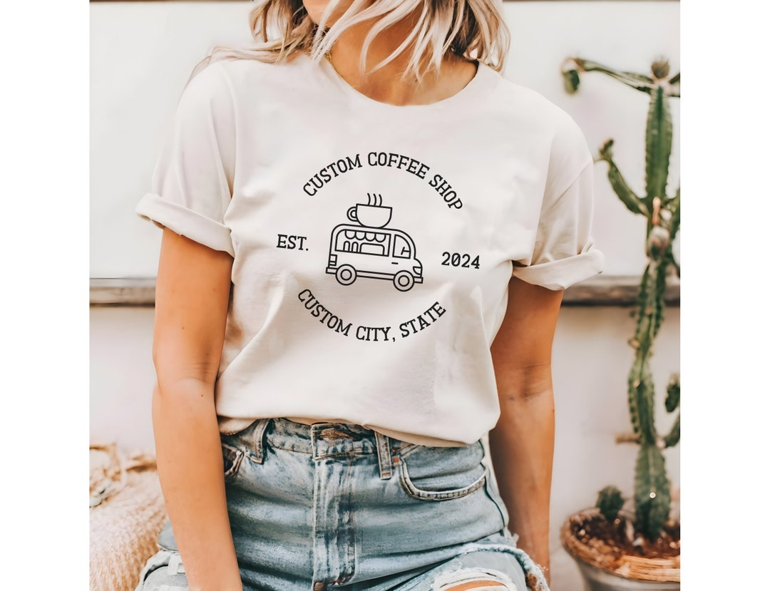 Custom Coffee Truck Shirt | Coffee Shop Small Business Barista Tshirt ...