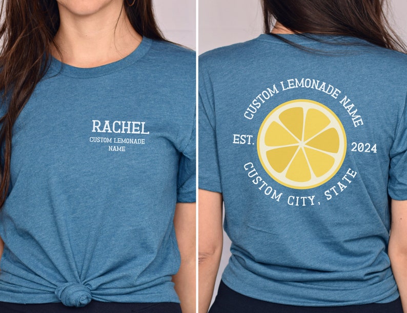 Custom Lemonade Business Shirt Fun Lemonade Shop Crew Name Tees ...