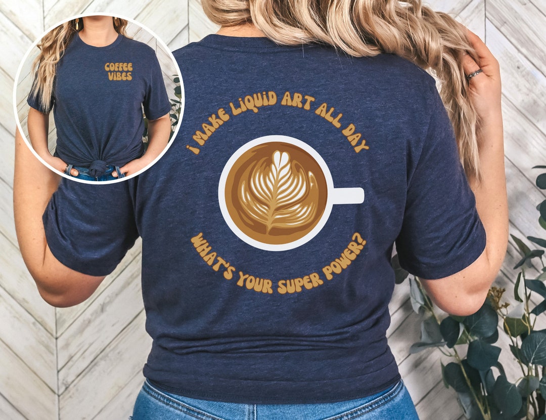 Barista Latte Art Shirt Cafe Staff T-shirt Coffee Lover Tshirt Gift for ...