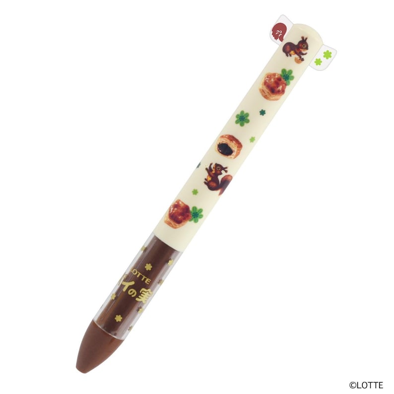 Funbox Mimi 2-way Ballpoint Pen Black & Red Ink Snacks Lotte Pie No Mi ...