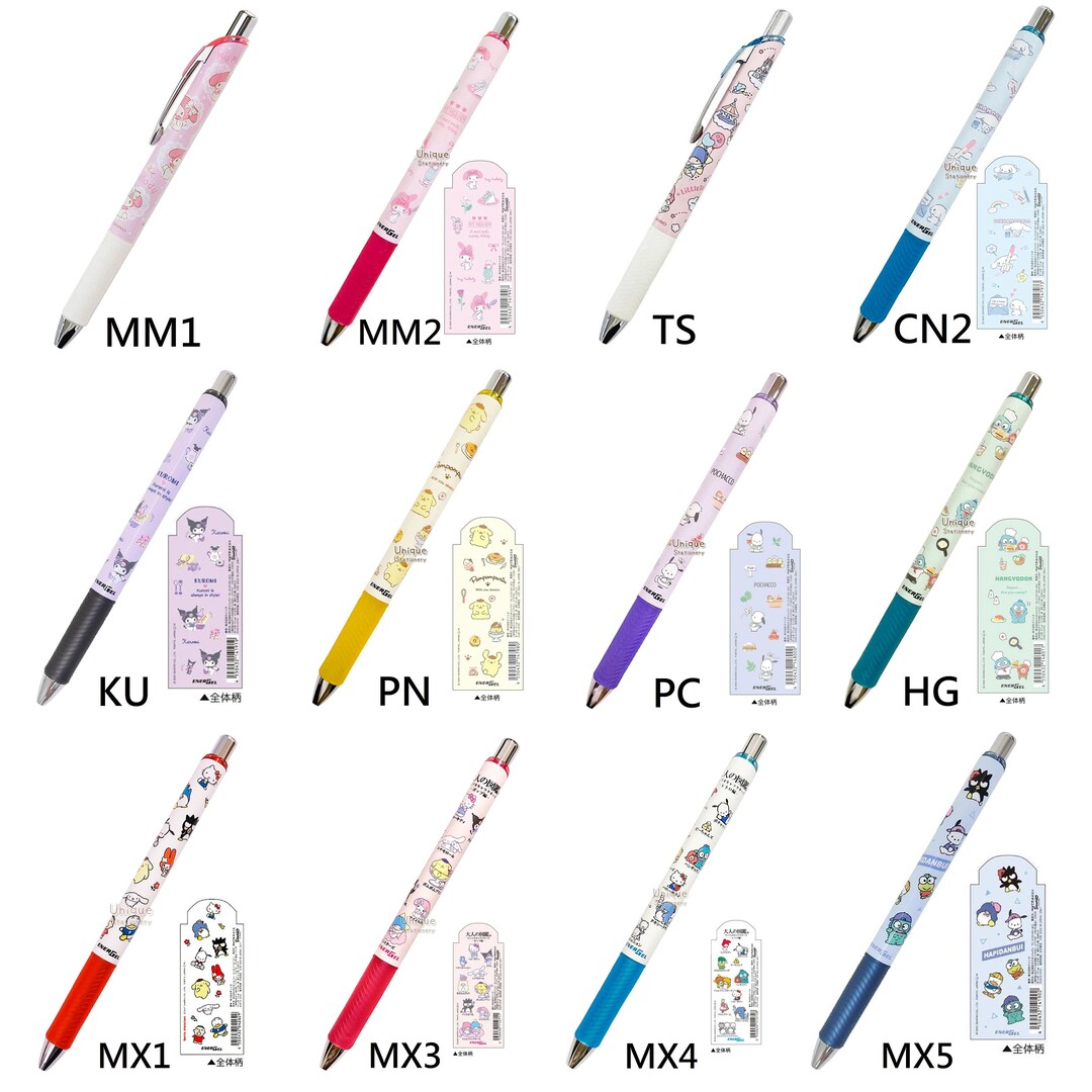 Pentel Energel 0.5mm Gel Pen Characters Anime Kawaii Comic Cute Cartoon ...