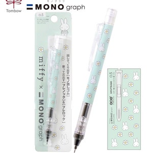 TOMBOW MONO Graph 0.5mm Mechanical Pencil Eraser Miffy Boris Rabbit ...