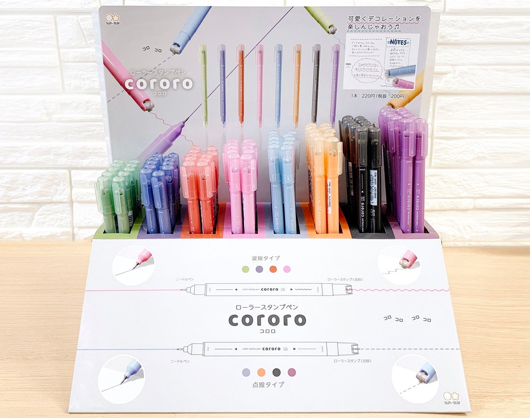 Buy Cororo Sun-star Water-based Marker Pen With Roller Stamp Wavy Line ...