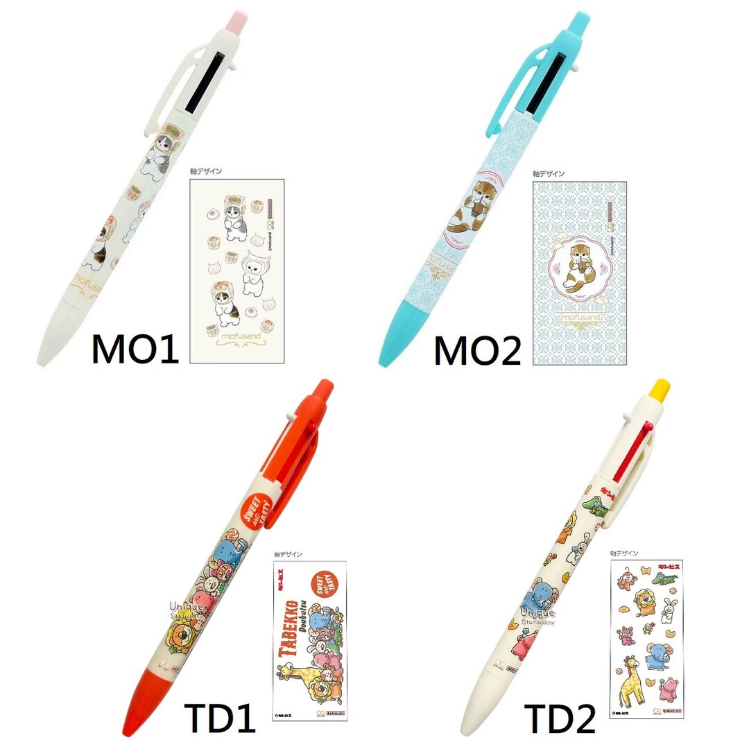 3-way Multi Pen 2-color Ballpoint + Mechanical Pencil Sun-star Mofusand ...