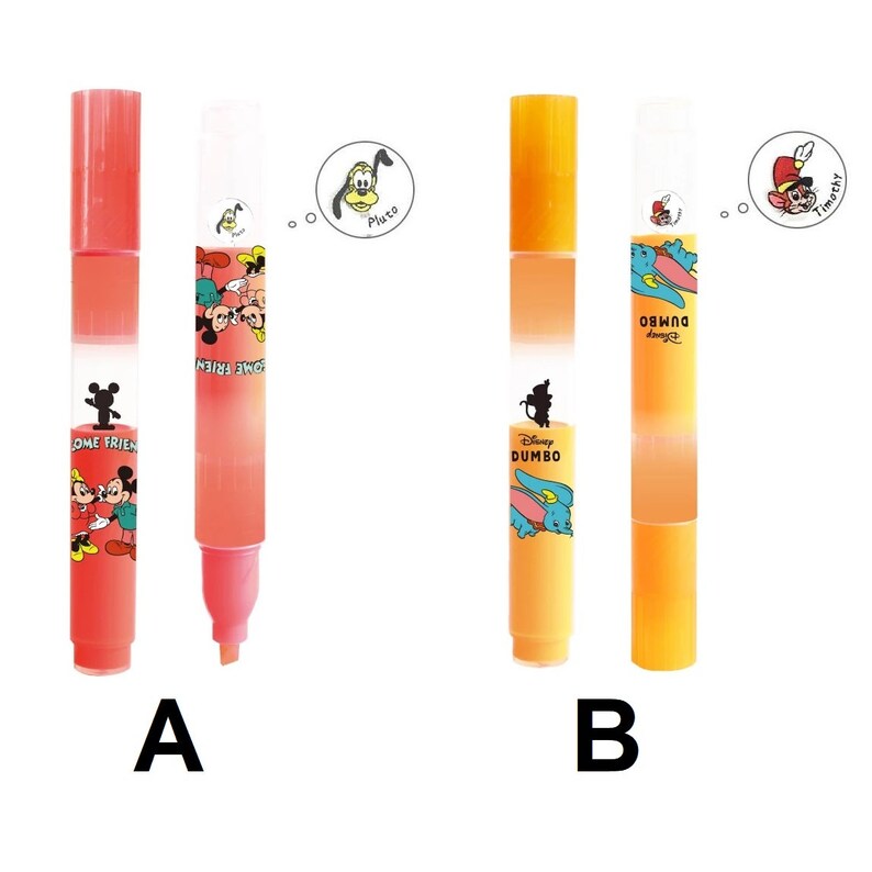 Liquid Highlighter Pen Characters Floating Upside Down Inside the Pen ...