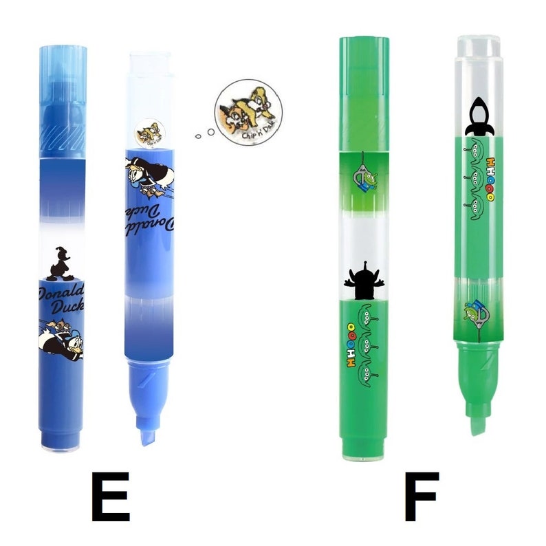 Liquid Highlighter Pen Characters Floating Upside Down Inside the Pen ...