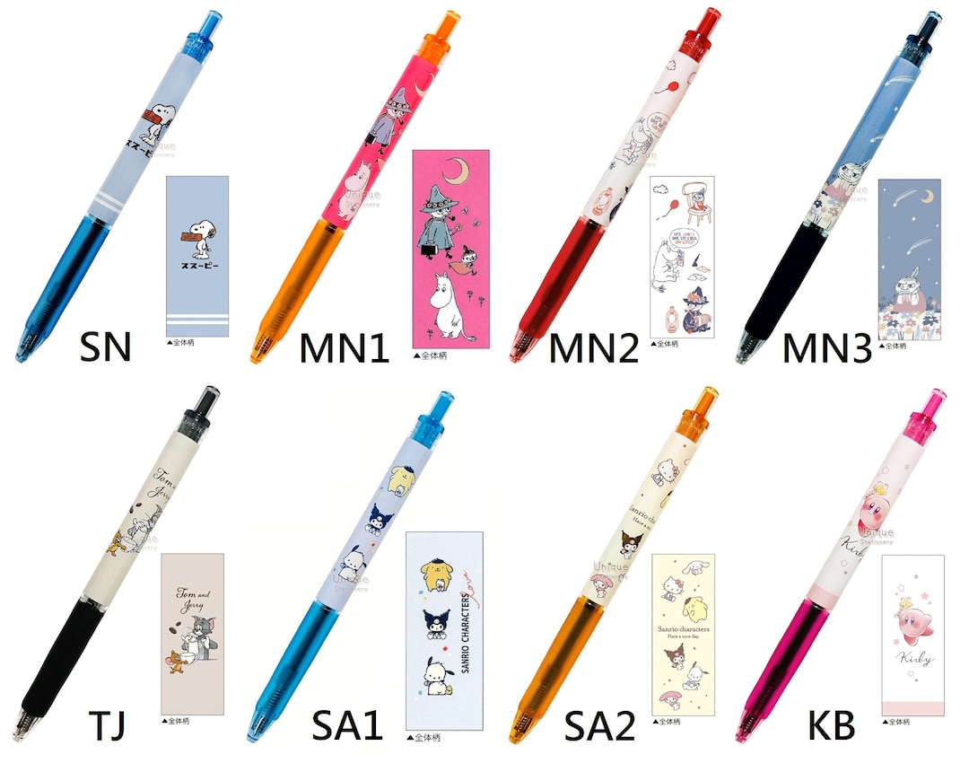 Jetstream Uni 0.5mm Ballpoint Pen Snoopy Moomin Little My Japanese Characters Tom and Jerry ...