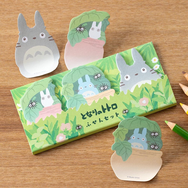 Die-cut Sticky Memo Notes Studio Ghibli Totoro Catbus Kiki's Delivery ...