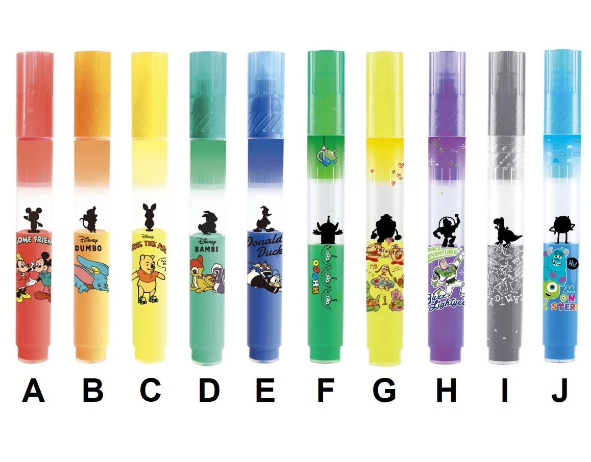 Liquid Highlighter Pen Characters Floating Upside Down Inside the Pen ...