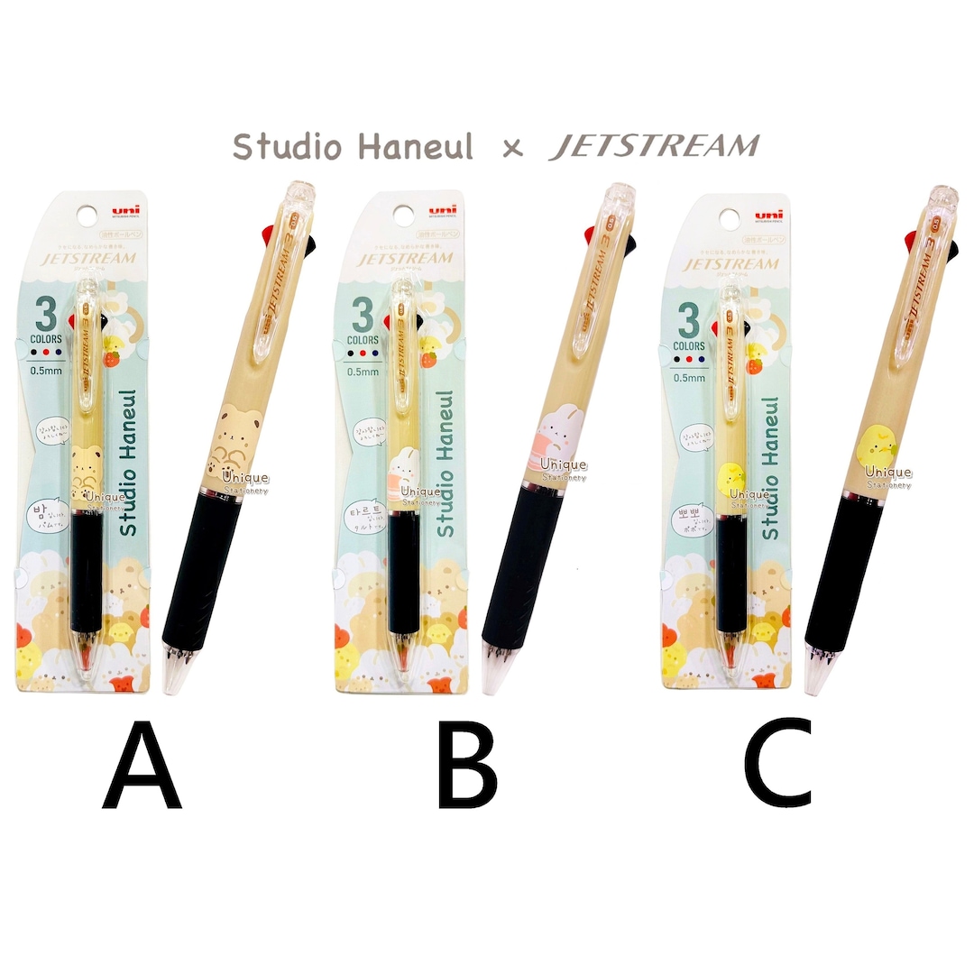 Mitsubishi Jetstream Uni 0.5mm 3-way Ballpoint Pen Studio Haneul Bear ...