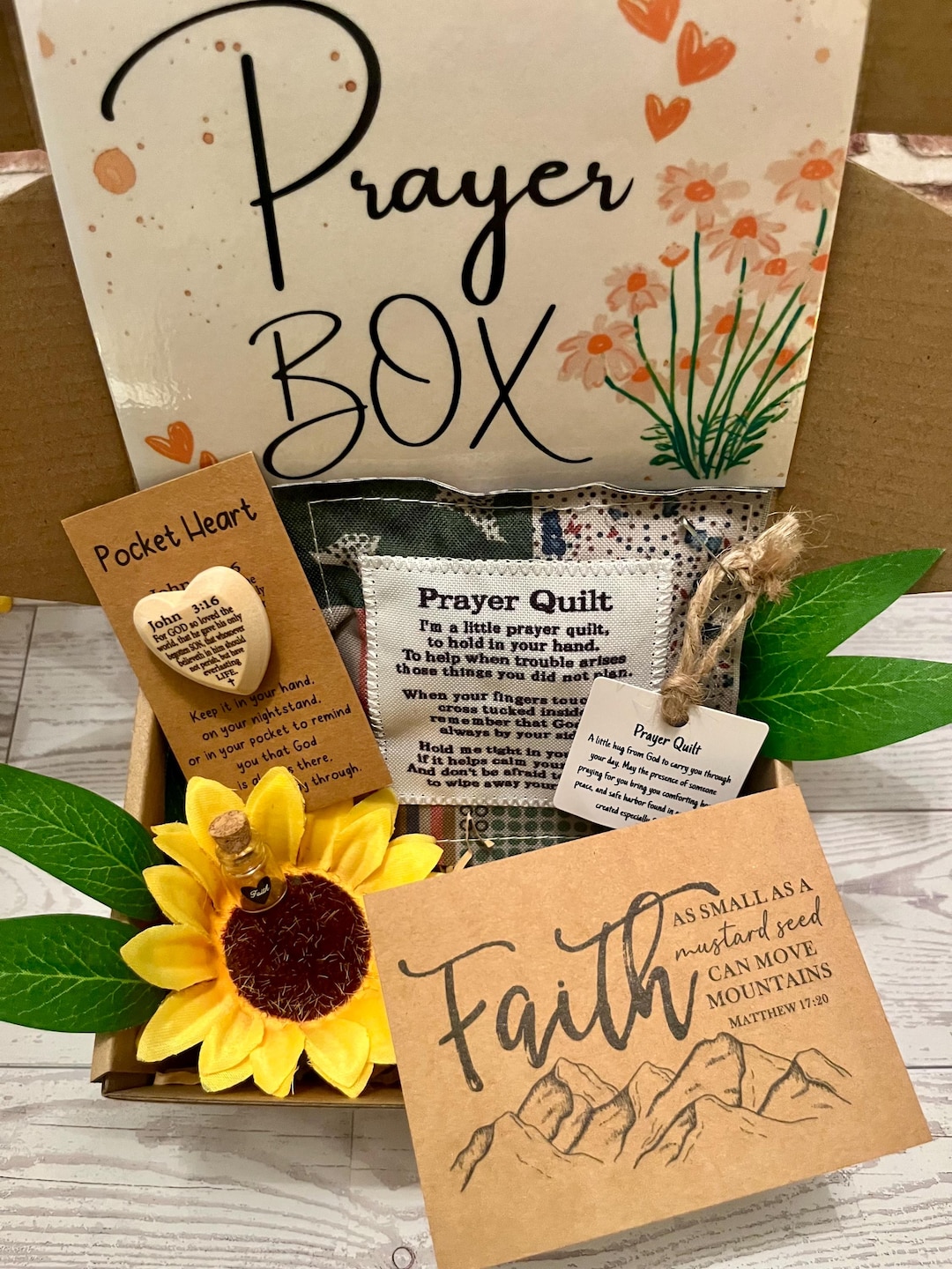 Handmade Prayer Quilt Gift Box – Christian Comfort & Faith Keepsake ...