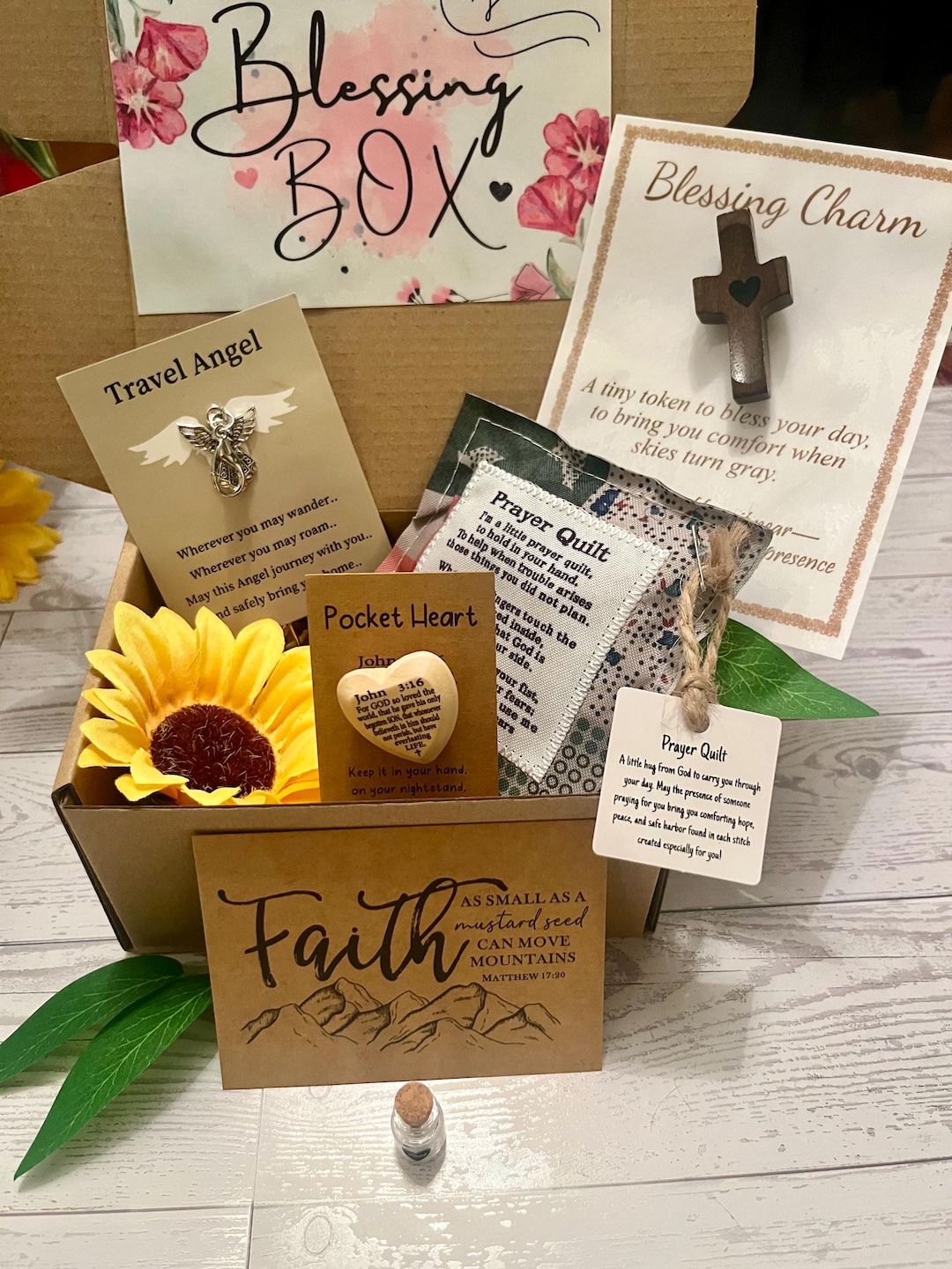 Christian Gift Box, Prayer Quilt, Faith Gift | Christian Sympathy Gift ...