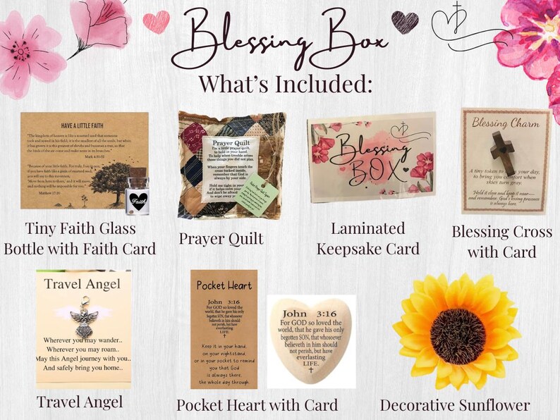 Christian Gift Box, Prayer Quilt, Faith Gift | Christian Sympathy Gift ...