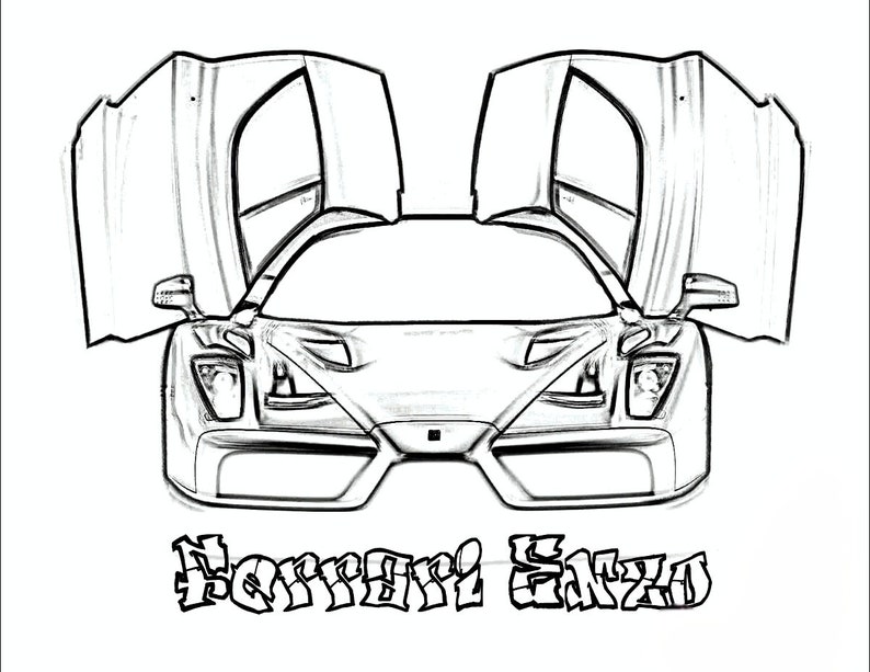 Over 100 Pages Exotic Car Printable Coloring Pages - Etsy
