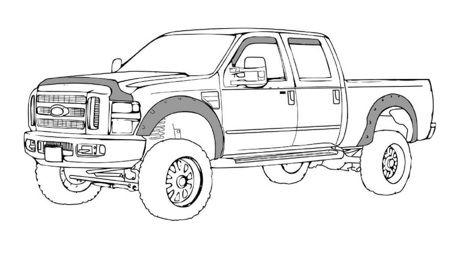 30 Pick up Truck Coloring Pages Printable Kids Adults - Etsy
