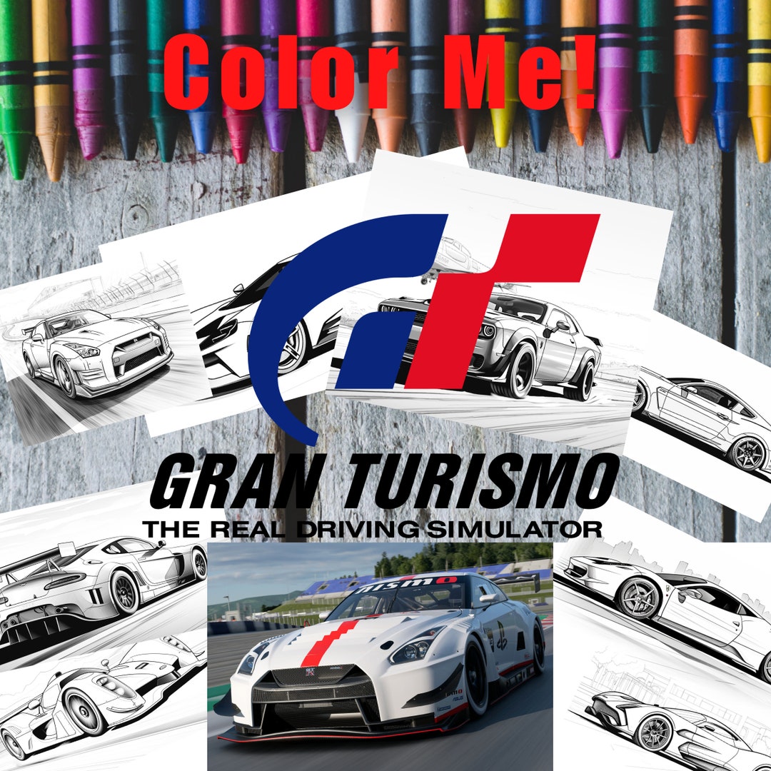 Cars of Gran Turismo in Action! 125+ Printable Coloring Pages - Etsy