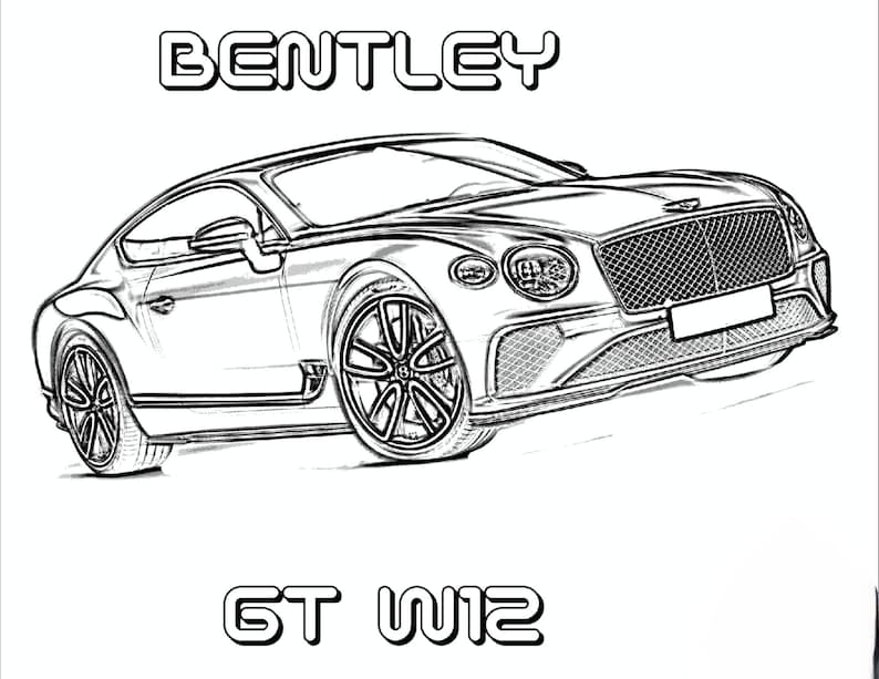 Over 100 Pages Exotic Car Printable Coloring Pages - Etsy