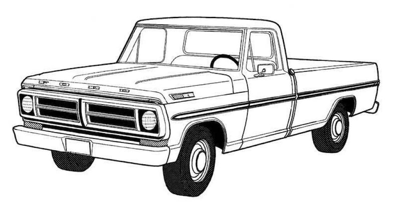 30 Pick up Truck Coloring Pages Printable Kids Adults - Etsy