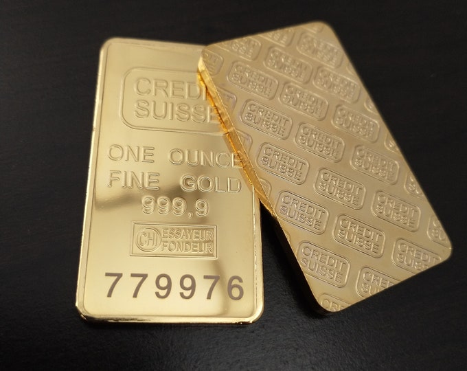 Replica 24KT 1OZ Pure Fine Gold Layered Bullion Bar of Gold Prop - NEXT ...