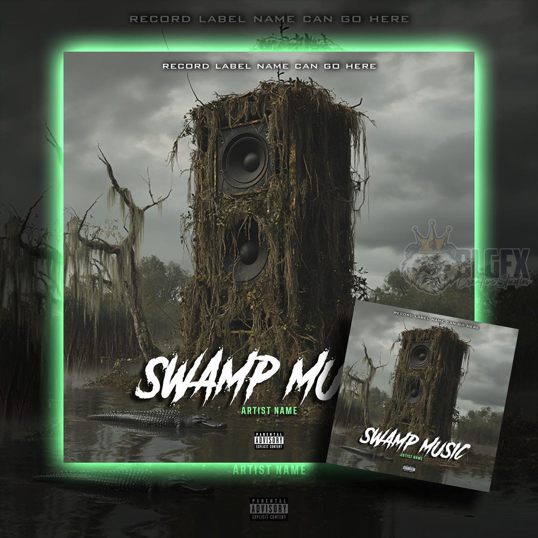 CD Cover/mixtape Cover Template | Swamp Music - Etsy