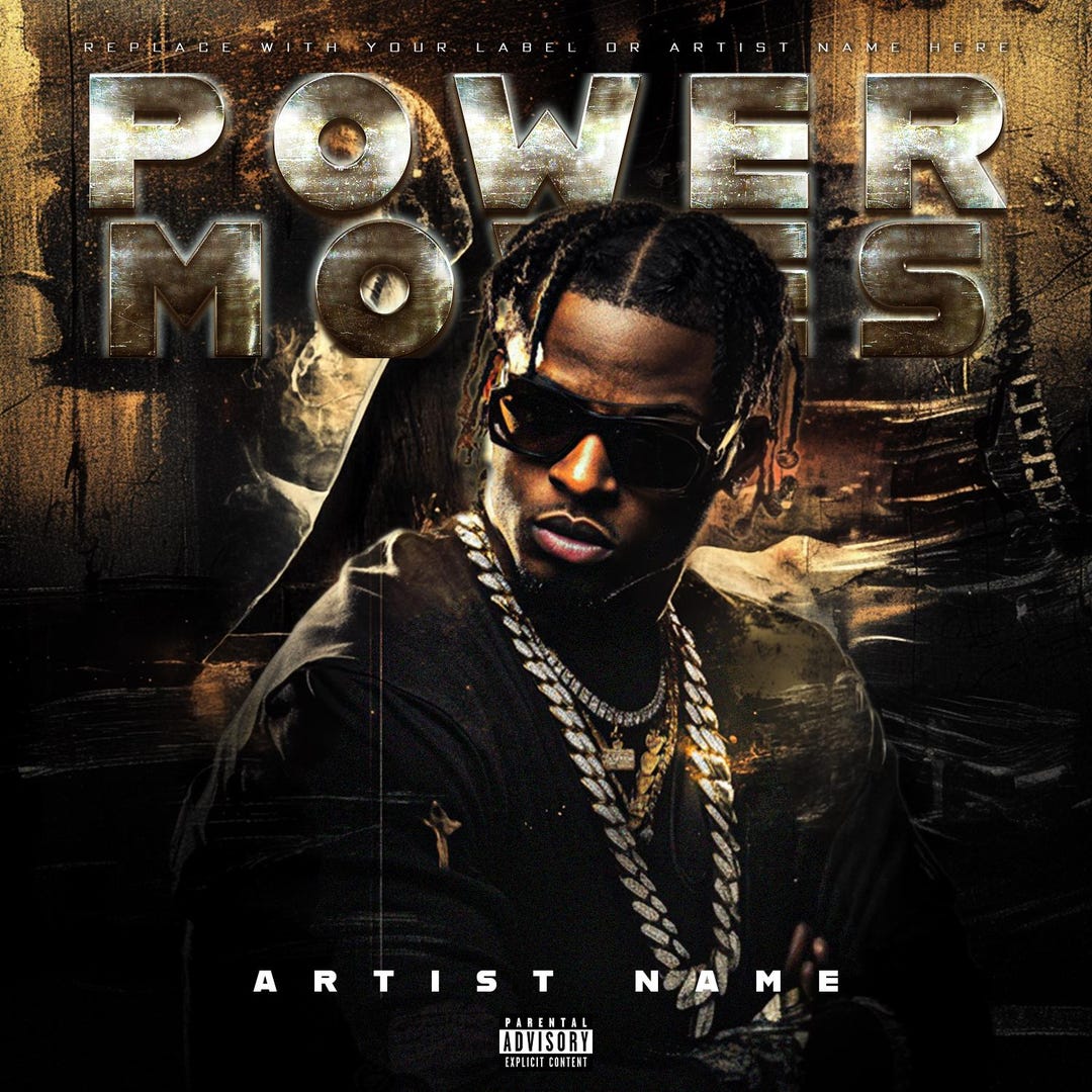 CD Cover/mixtape Cover Template | "power Moves" - Etsy