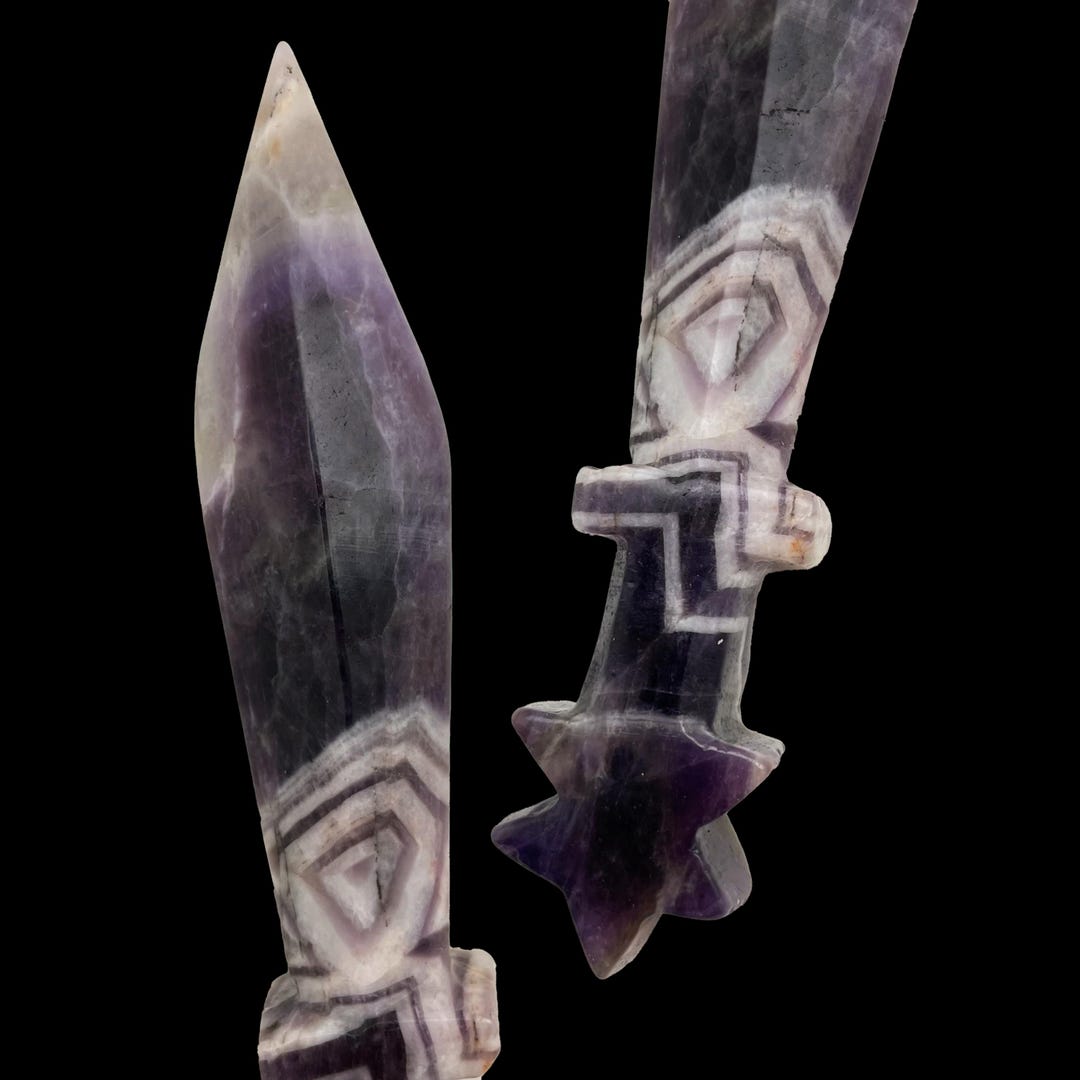 Amethyst Crystal Dagger Crystal Knife Carving 5 - Etsy