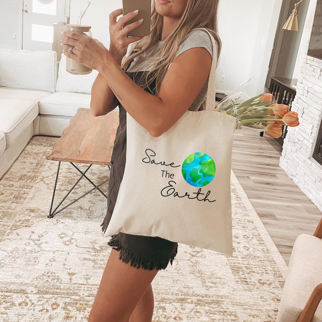 Save the Earth Tote,,earth Day Canvas Tote Bag, Cotton Canvas Tote Bag ...