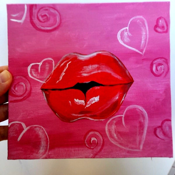 Lips Painting - Etsy