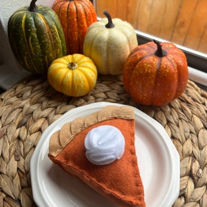 Felt Pumpkin Pie, Felt Sweet Potato Pie, Felt Play Food, Felt Pie, Felt ...